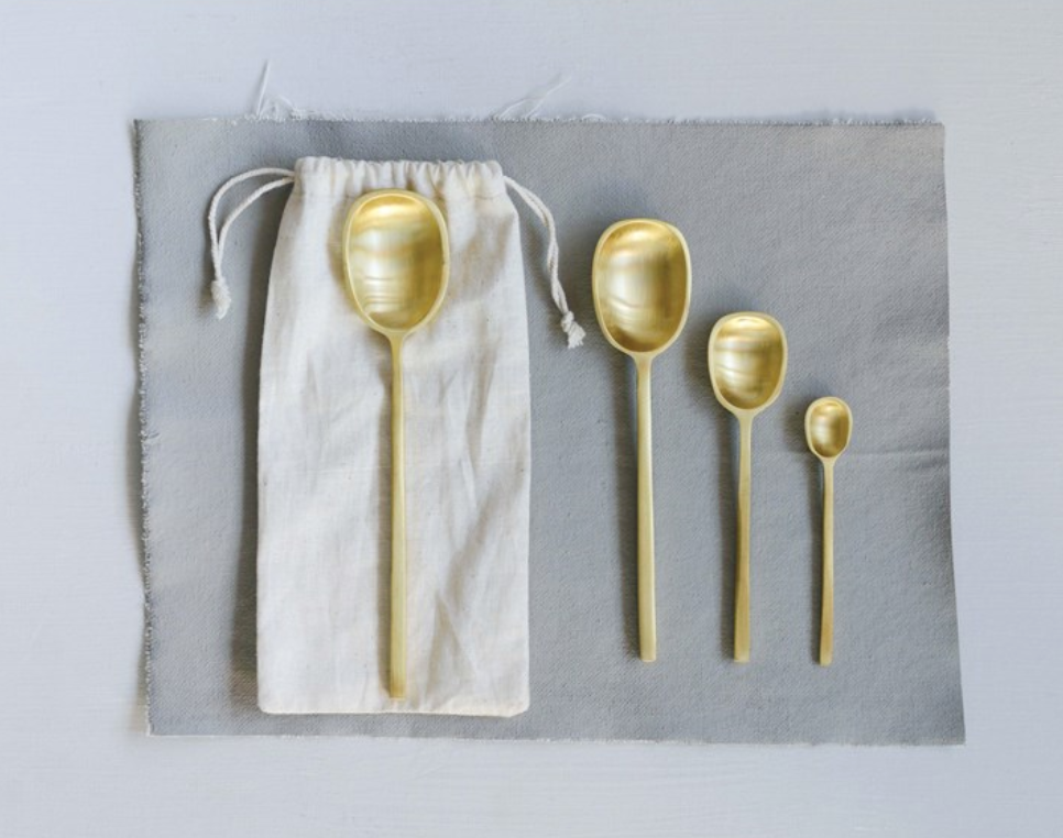 Buy Brass Spoon Set 4 Online | Storehouse no.9